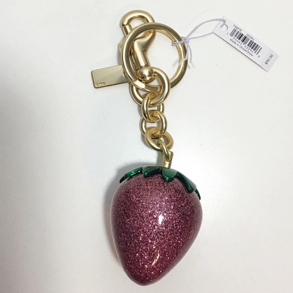Coach | Accessories | Coach Strawberry Keychain Bag Charm Nwt | Poshmark